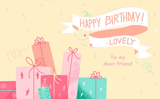 Birthday Greetings Design Set | Renderforest