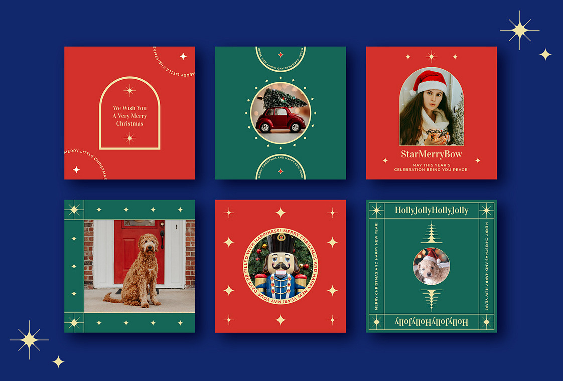 Holiday Greetings Visual Set | Renderforest