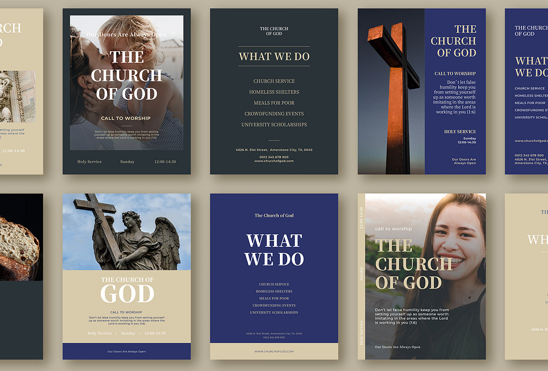 Church Services Promotion Set | Renderforest