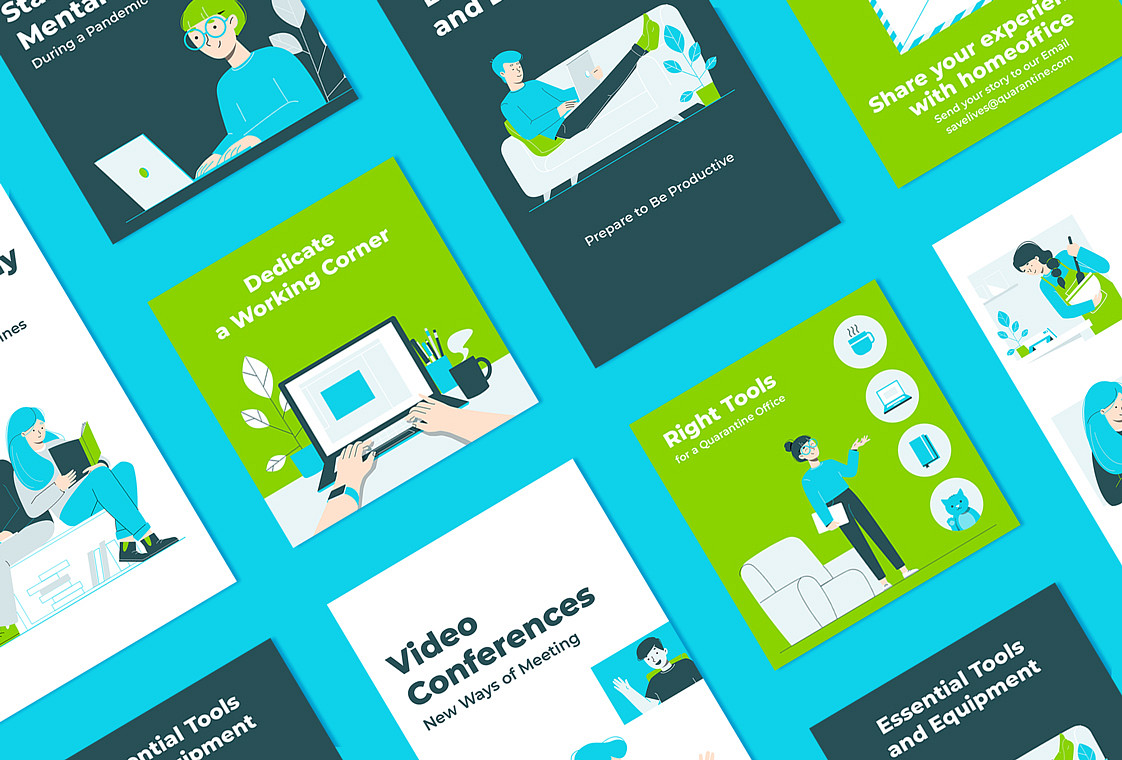 Home Office Visuals Kit | Renderforest