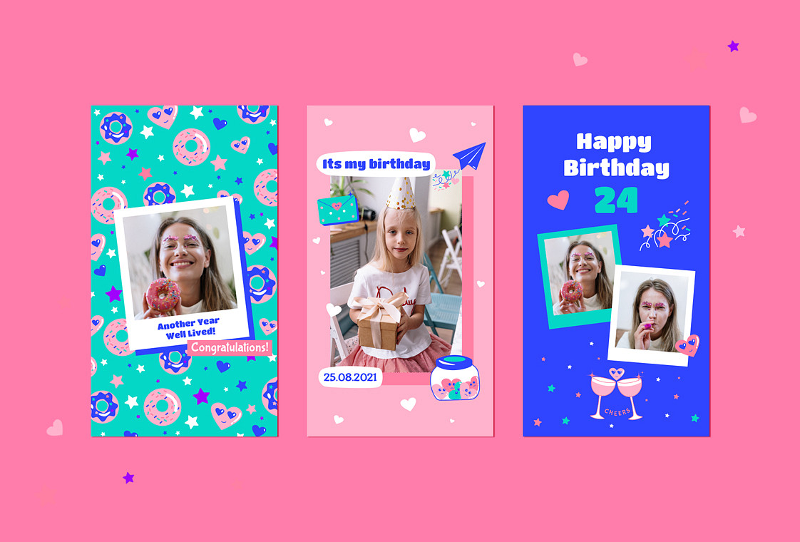 Colorful Birthday Design Pack | Renderforest