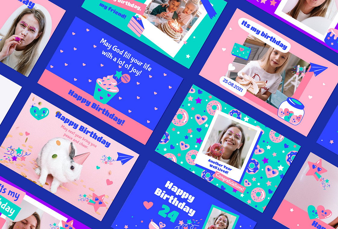 Colorful Birthday Design Pack | Renderforest