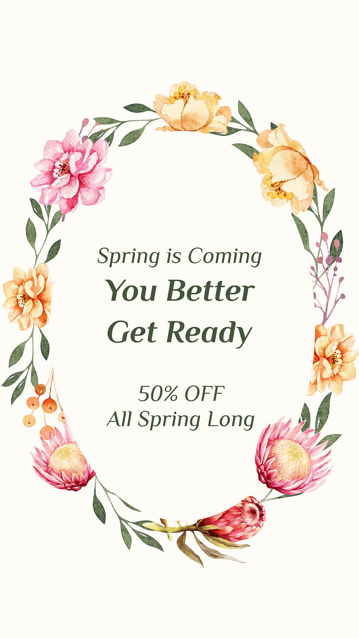 Spring Sale and Quote Set | Renderforest