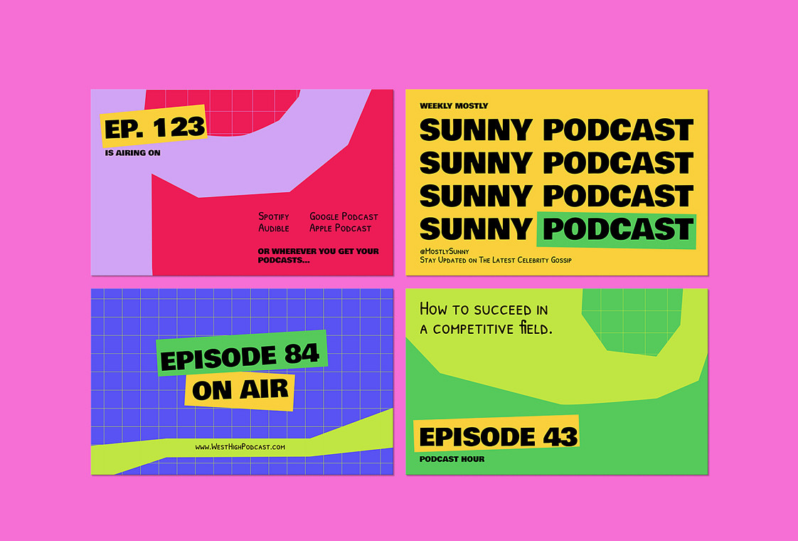 Creative Podcast Announcement Set | Renderforest