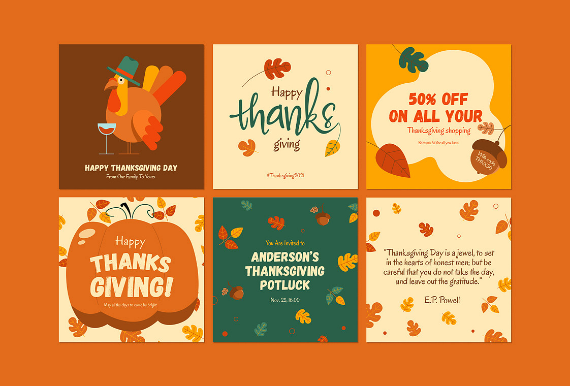 Festive Thanksgiving Design Kit | Renderforest