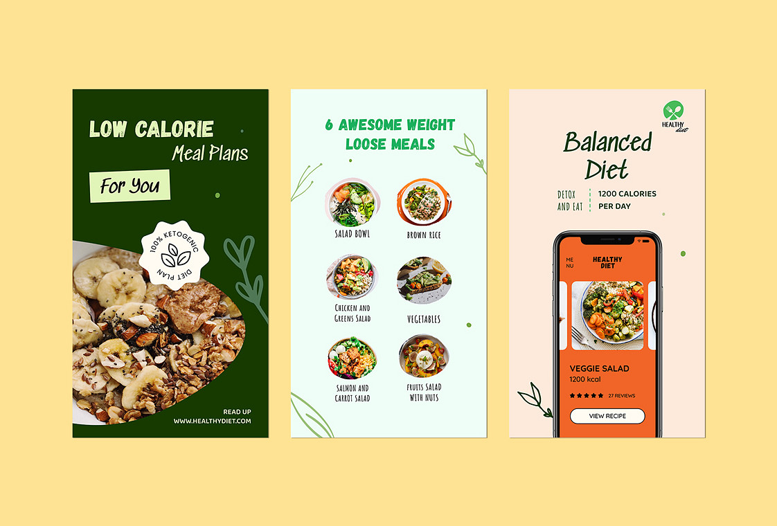 Healthy Meal Prep Visuals Set | Renderforest