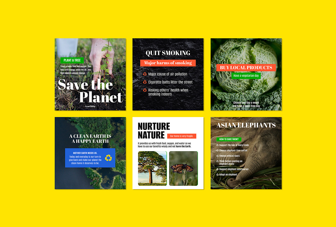 Earth Day Social Media Marketing Pack | Renderforest