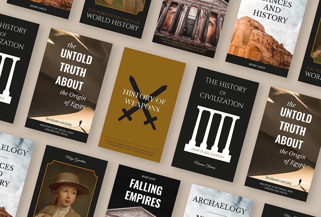 Epic History Book Covers | Renderforest