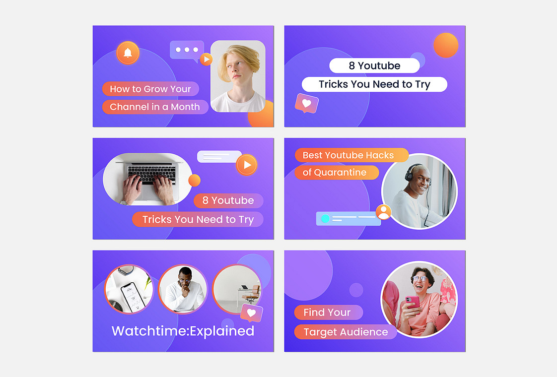 YouTube Hack Design Set | Renderforest