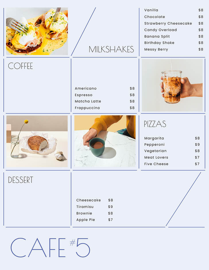 Modern Menu Templates | Renderforest