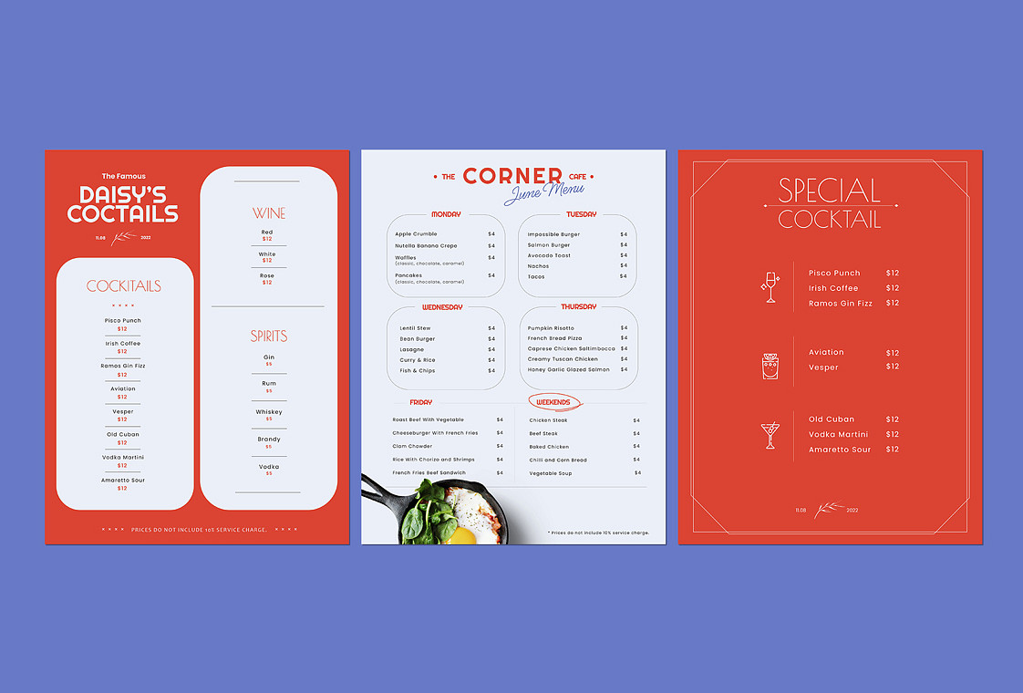 Modern Menu Templates | Renderforest