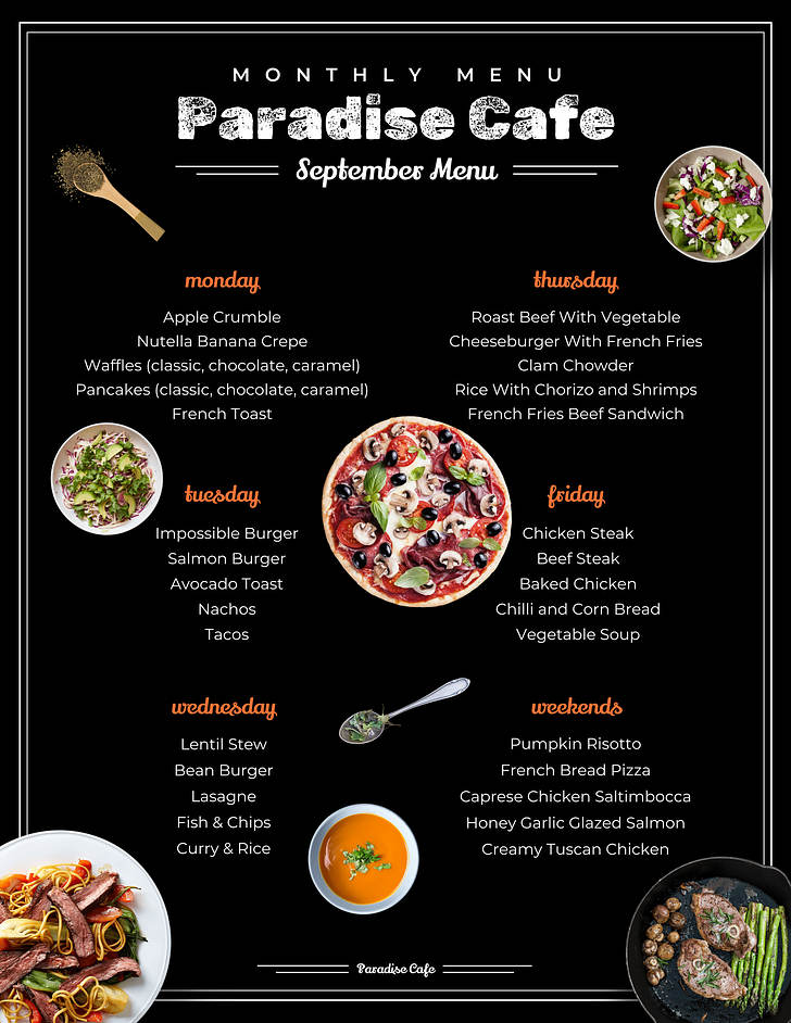 Realistic Menu Designs | Renderforest