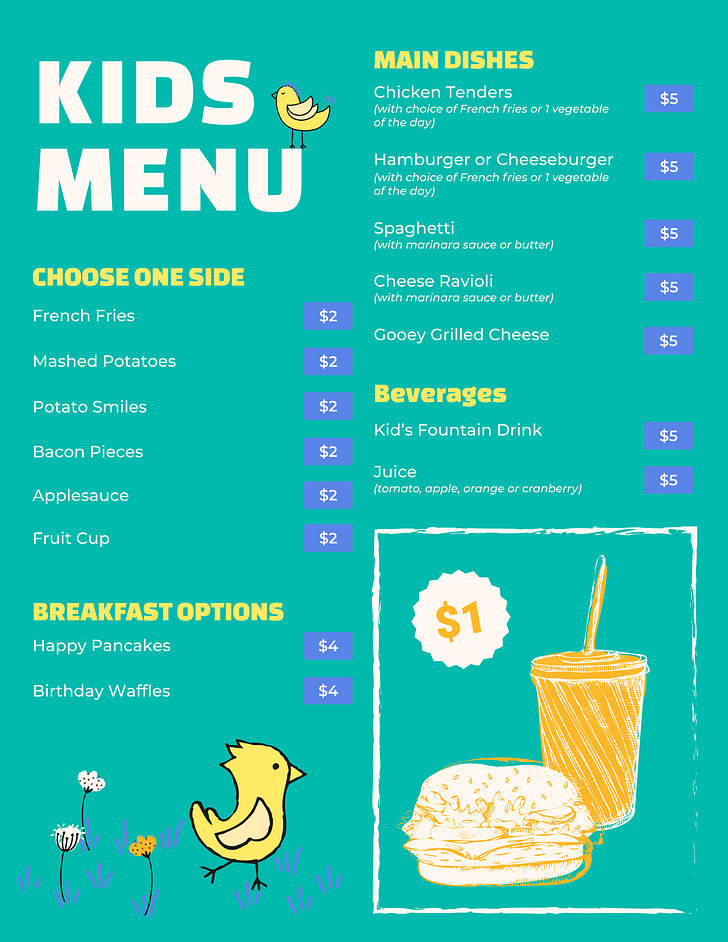 Menu Templates With Illustrations | Renderforest