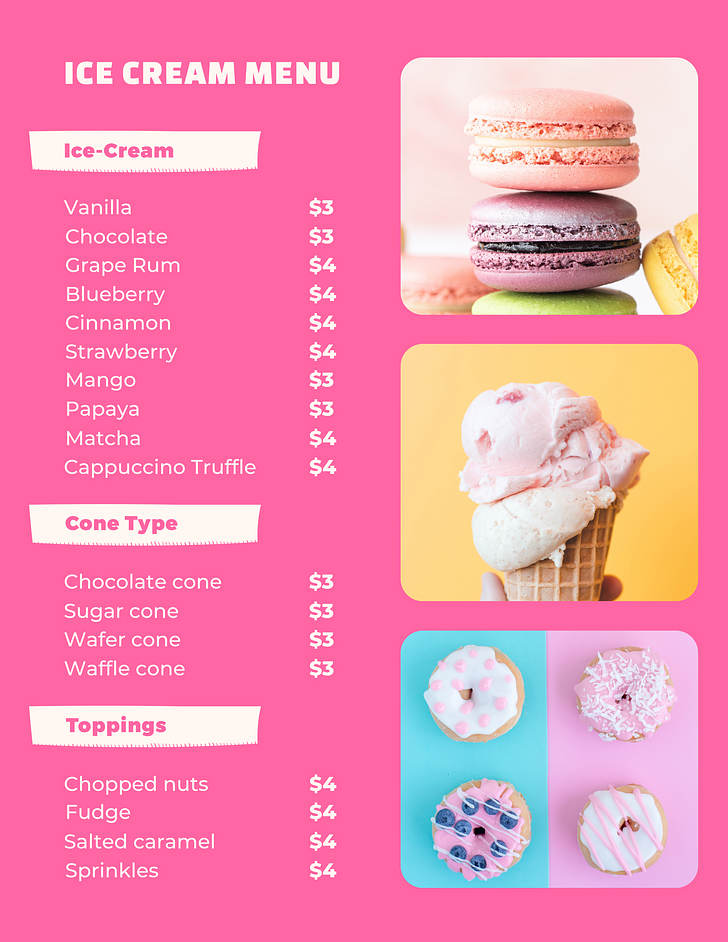 Menu Templates With Illustrations | Renderforest