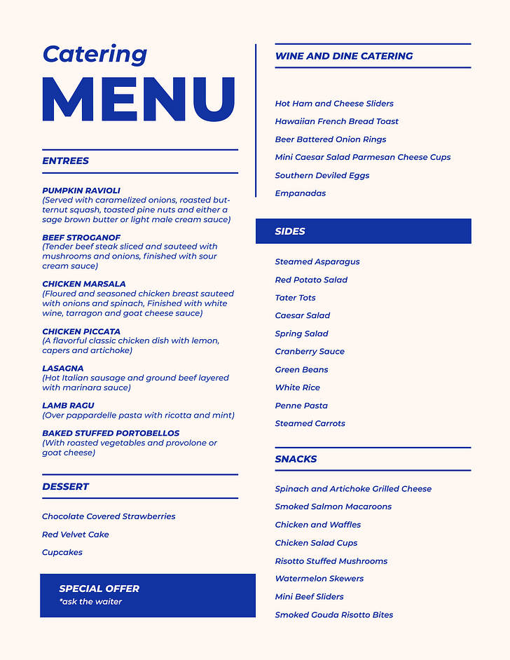 Menu Templates With Illustrations | Renderforest