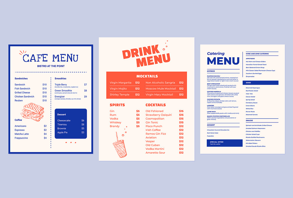 Menu Templates With Illustrations | Renderforest
