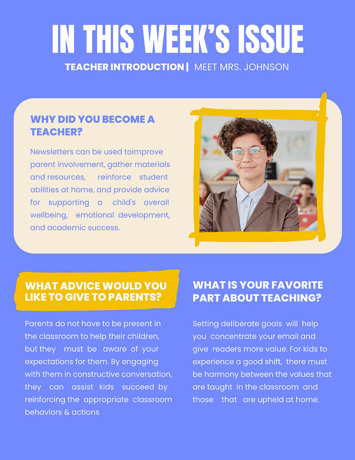 Vibrant School Newsletter Templates | Renderforest