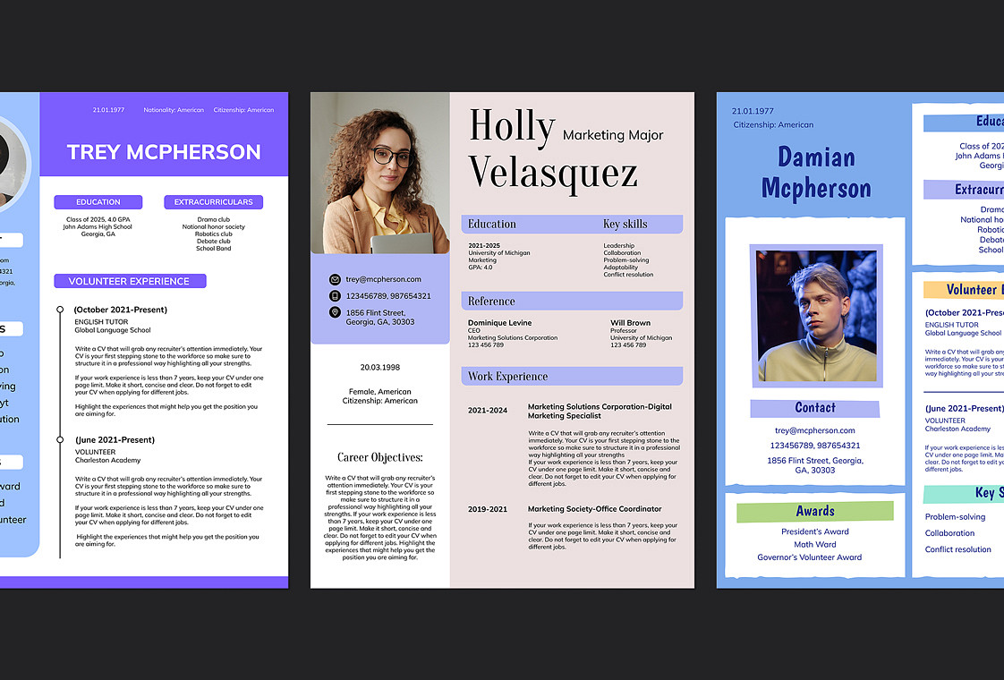Modèles de CV pour le secteur de l'éducation | Renderforest