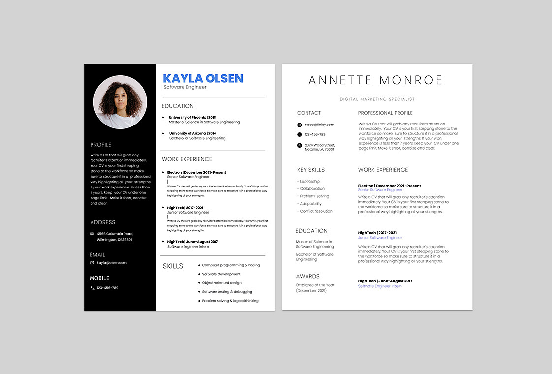 Modèles de CV d'entreprise | Renderforest