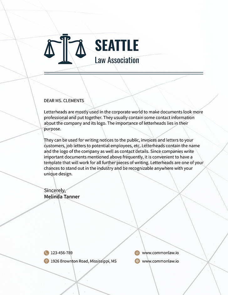 Law Firm Letterhead Templates | Renderforest