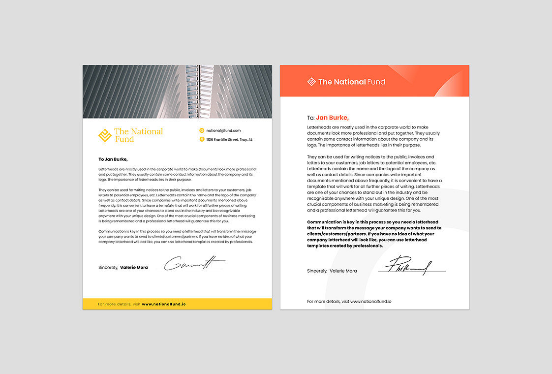Templates de Papel Timbrado Variados | Renderforest