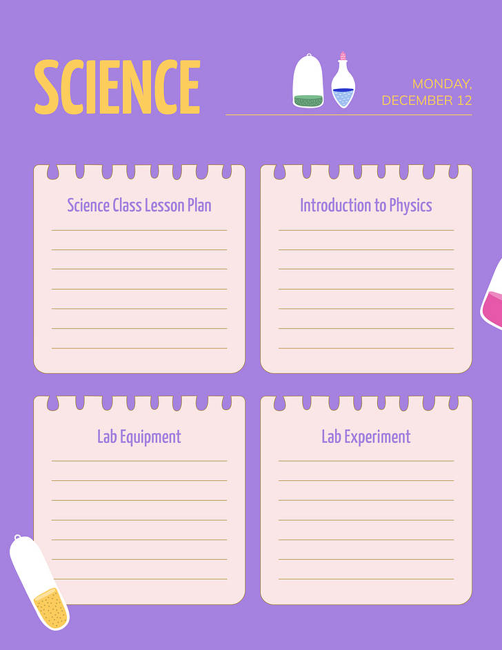 Colorful Lesson Plan for Kids | Renderforest