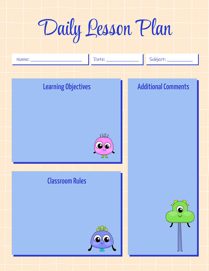 Colorful Lesson Plan for Kids | Renderforest