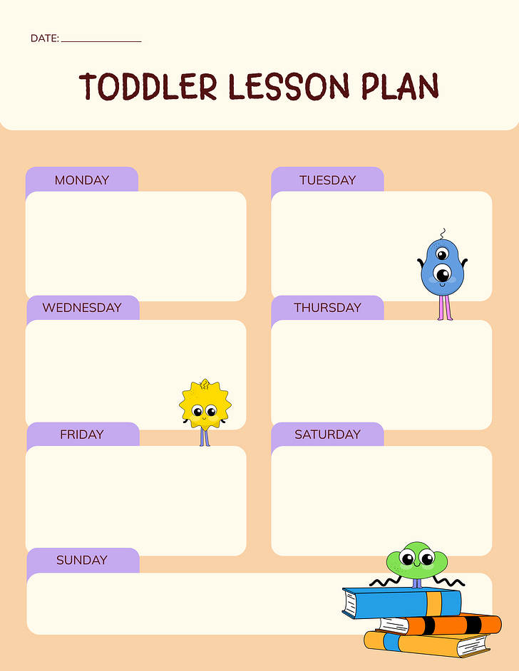 Colorful Lesson Plan for Kids | Renderforest