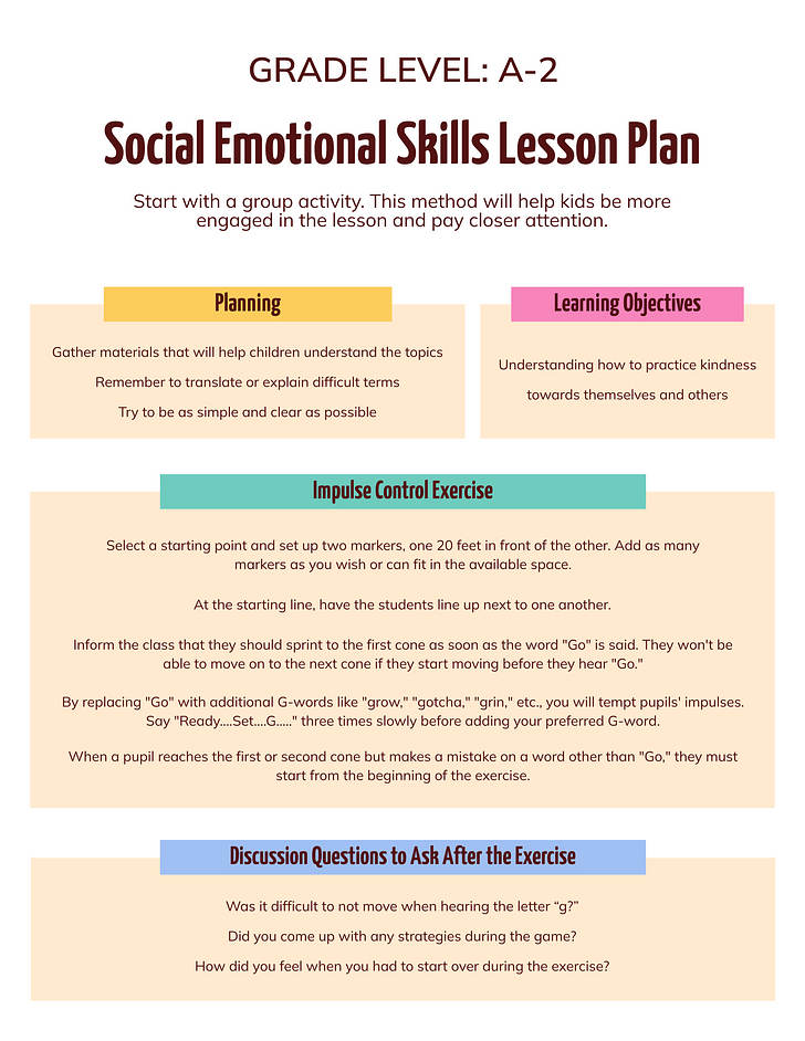 Colorful Lesson Plan for Kids | Renderforest