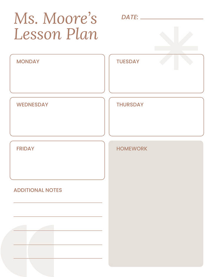 Minimalistic Lesson Plans for Everyday Use | Renderforest