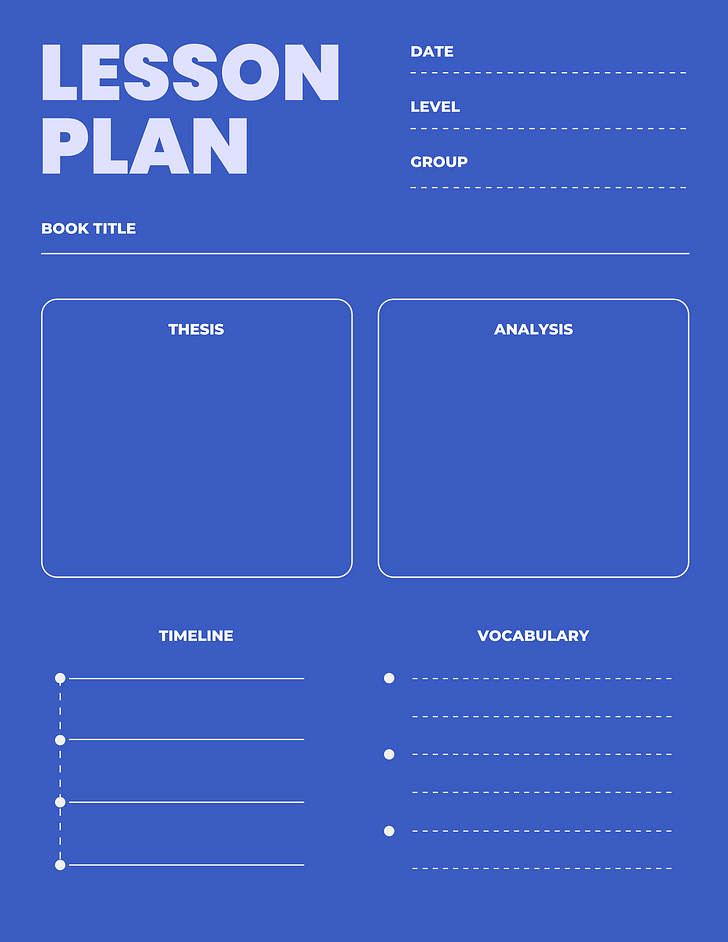 Minimalistic Lesson Plans for Everyday Use | Renderforest