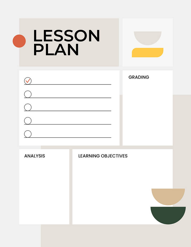 Minimalistic Lesson Plans for Everyday Use | Renderforest