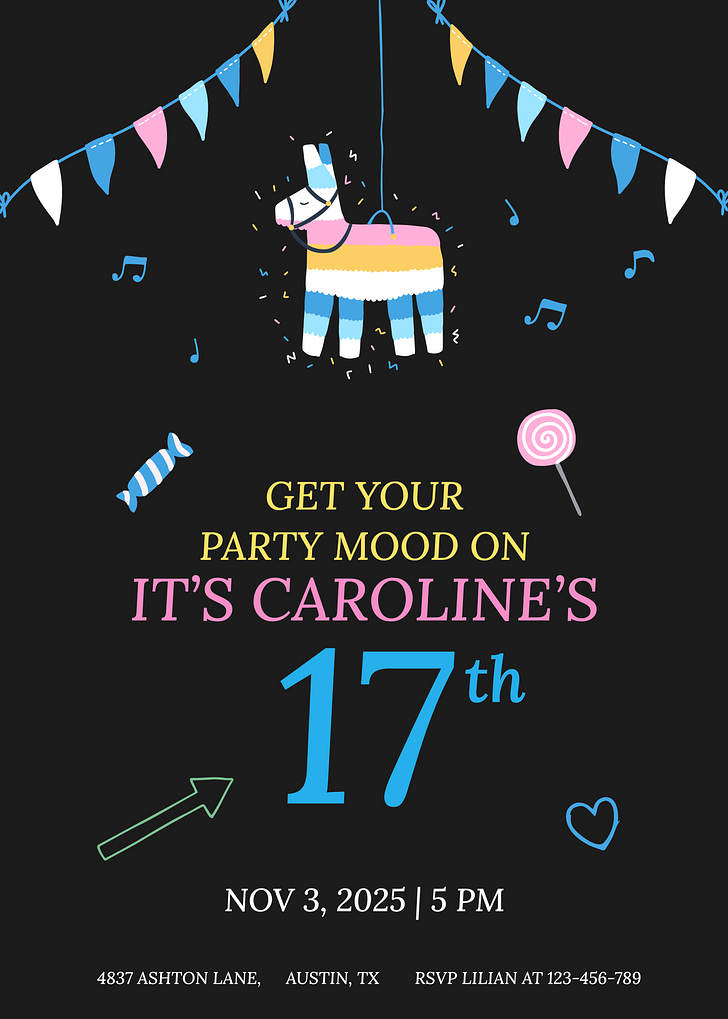 Festive Birthday Invitation Templates | Renderforest