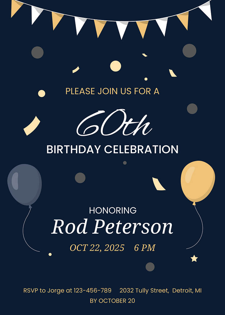 Festive Birthday Invitation Templates | Renderforest