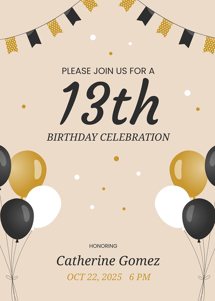 Festive Birthday Invitation Templates | Renderforest