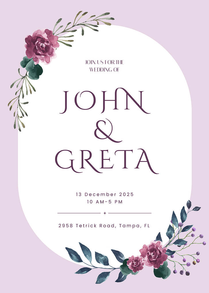 Elegant Wedding Invitation Templates | Renderforest