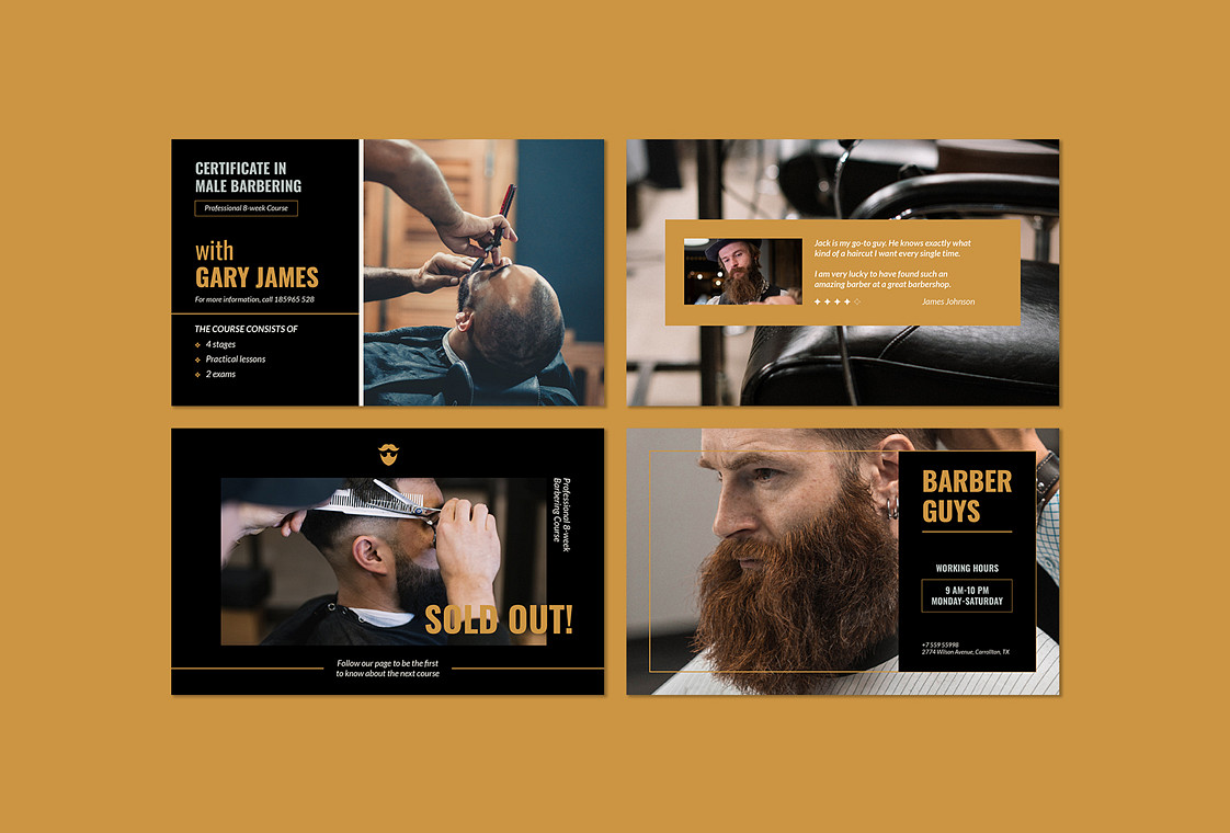 Barbershop Marketing Kit | Renderforest