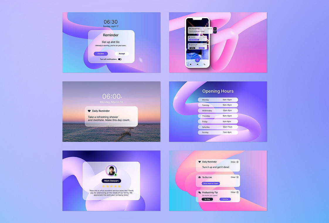 Reminder Notification Design Kit | Renderforest
