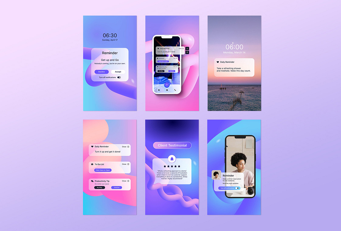 Kit de diseño para notificación de recordatorios | Renderforest