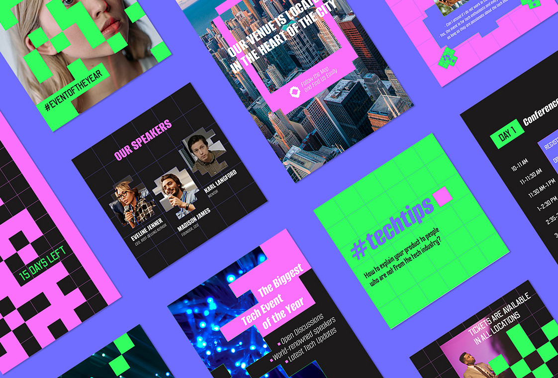 Paquete de promoción de eventos tecnológicos | Renderforest