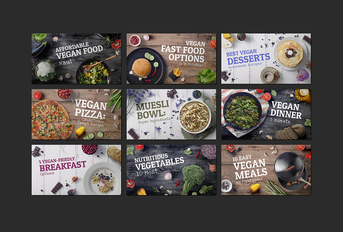 Vegan Recipes Video Thumbnails | Renderforest