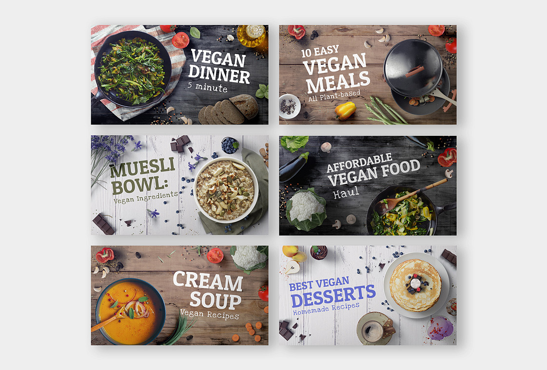 Vegan Recipes Video Thumbnails | Renderforest