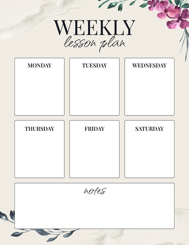 Floral Lesson Plans for All Purposes | Renderforest