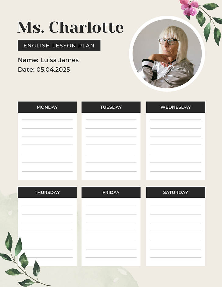 Floral Lesson Plans for All Purposes | Renderforest