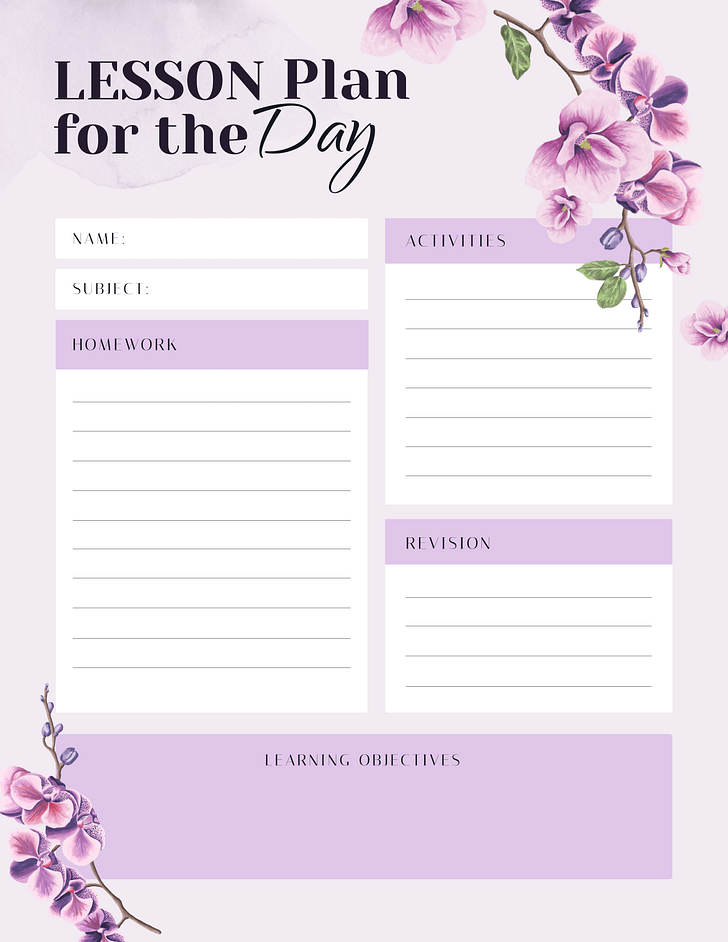 Floral Lesson Plans for All Purposes | Renderforest