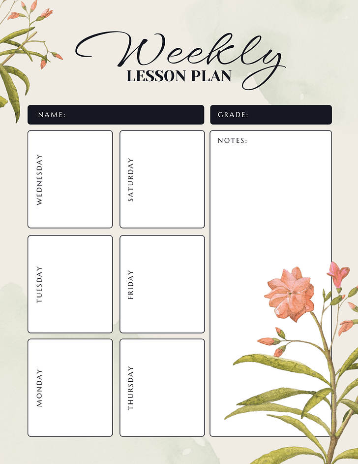 Floral Lesson Plans for All Purposes | Renderforest