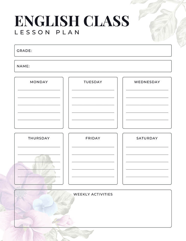 Floral Lesson Plans for All Purposes | Renderforest