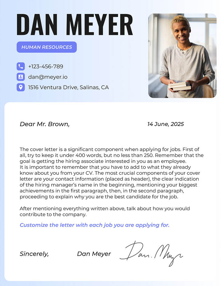 Corporate Cover Letters | Renderforest