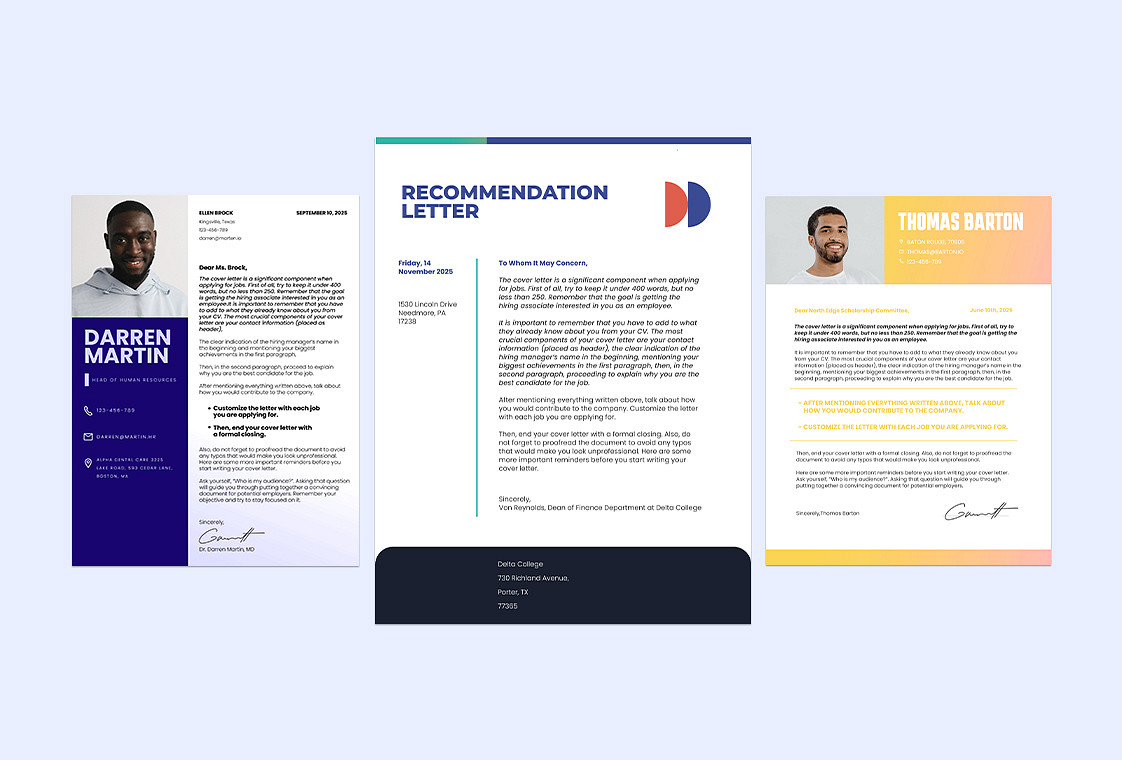 Minimalistic Cover Letters | Renderforest