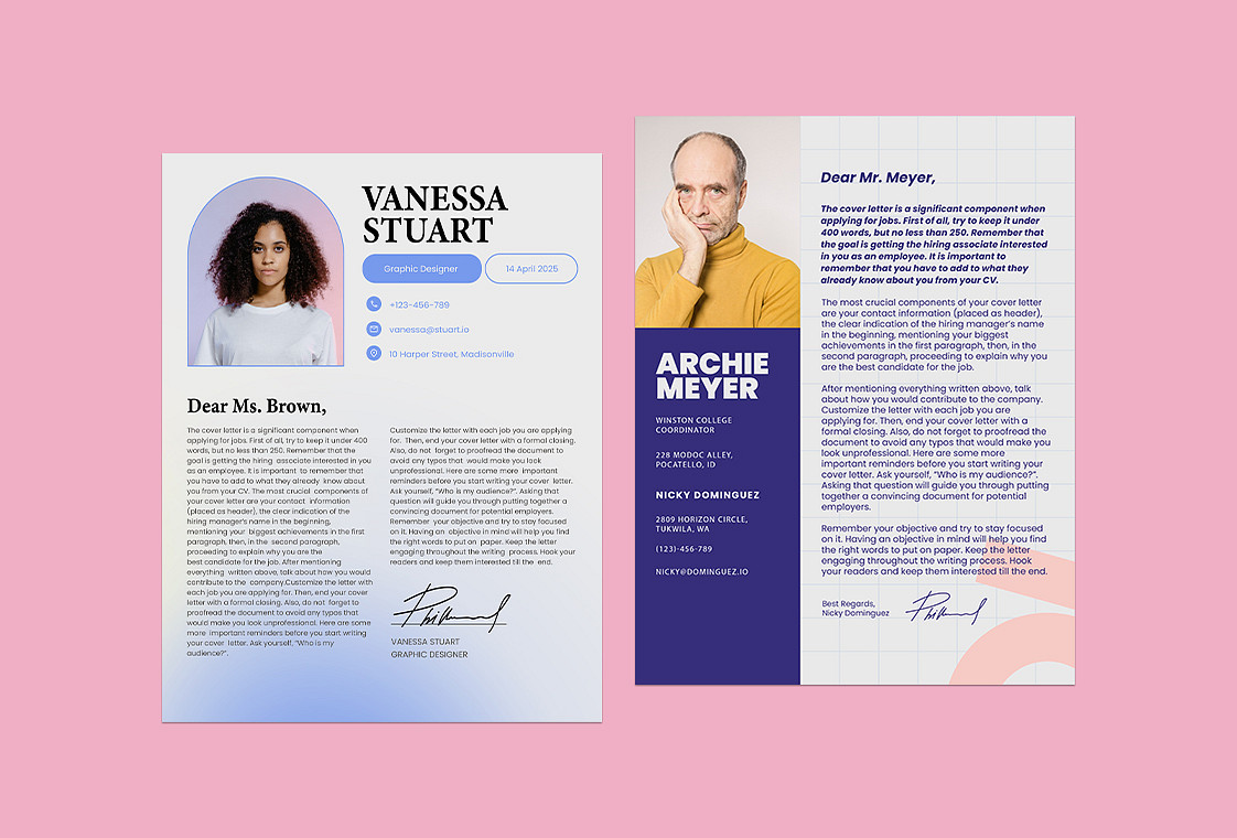 Modern Cover Letters | Renderforest